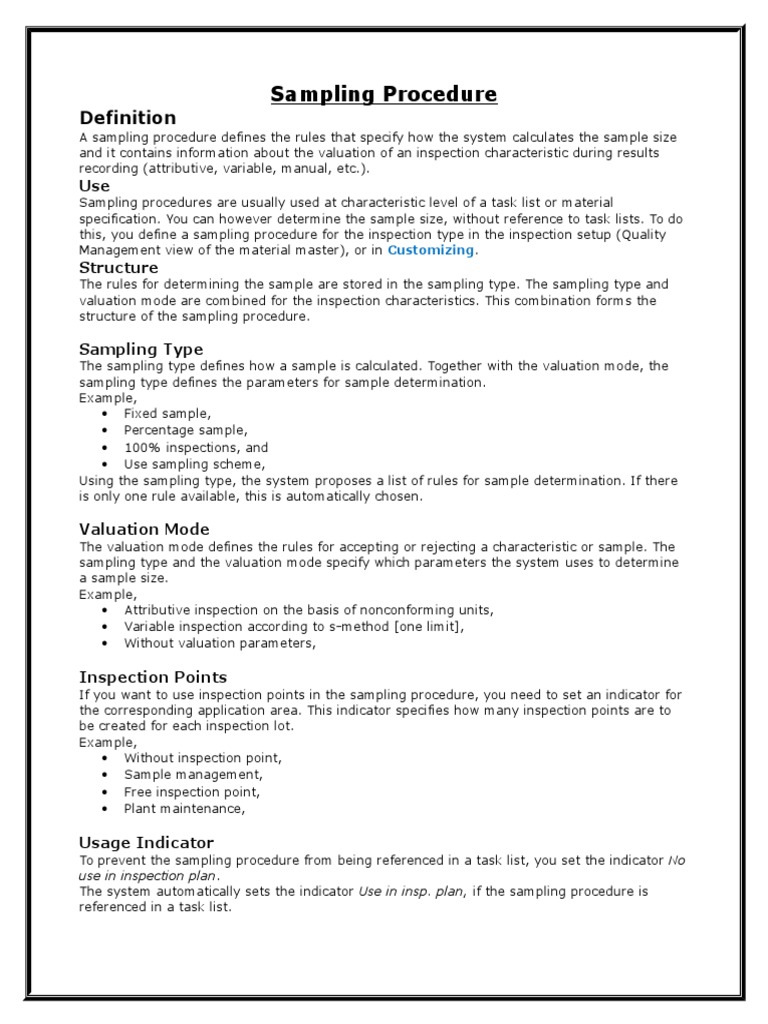 Sampling Procedure And Sampling Scheme Pdf Scheme Programming
