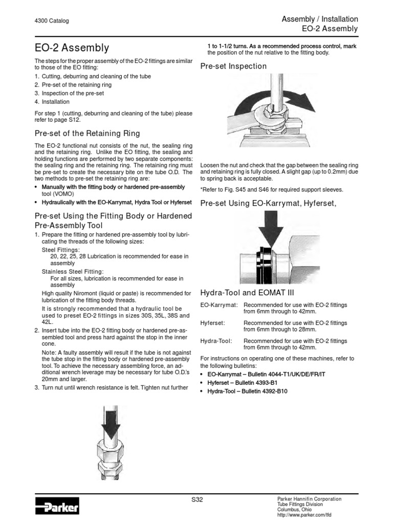 EO-2 Fitting Assembly Guide | PDF | Mechanical Engineering | Nature