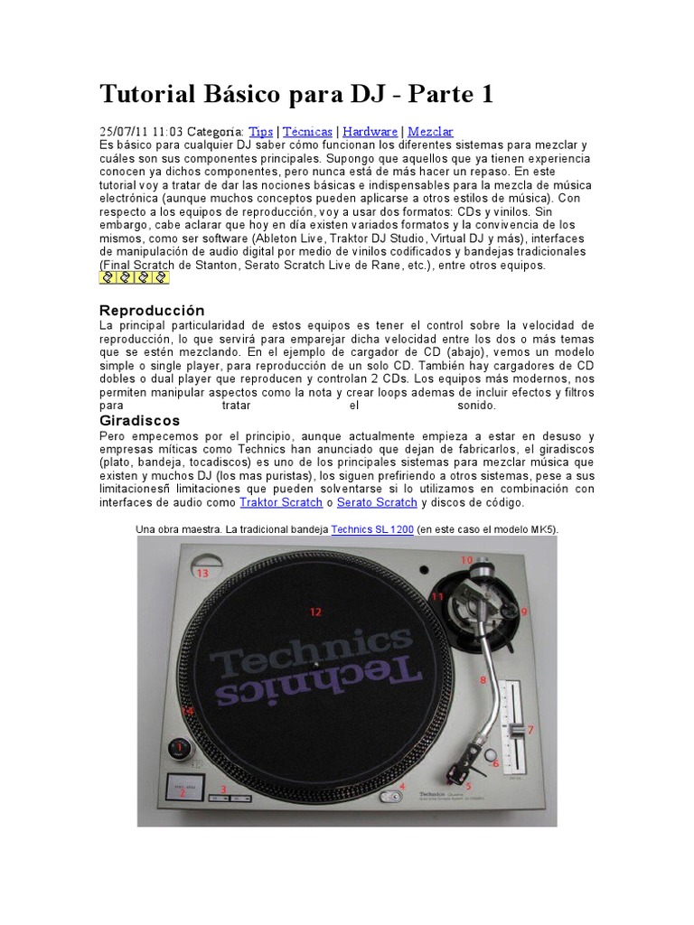 Tutorial Básico Para DJ | PDF | Tempo | Disc jockey