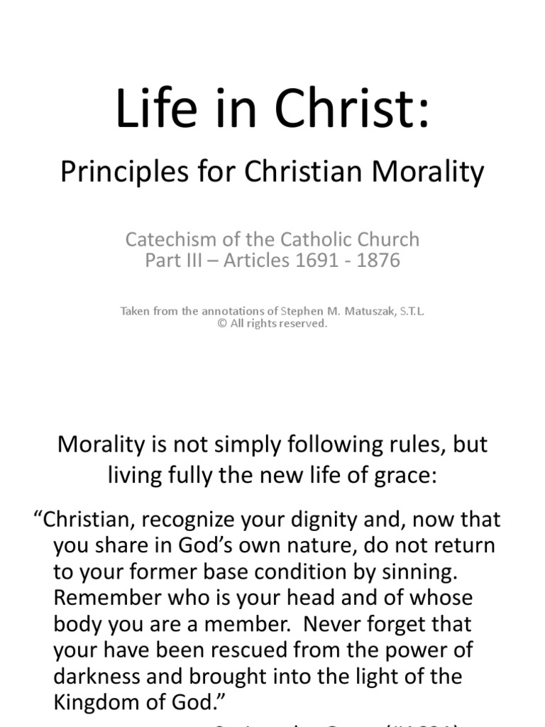 Foundations of Christian Morality | PDF | Conscience | Sin