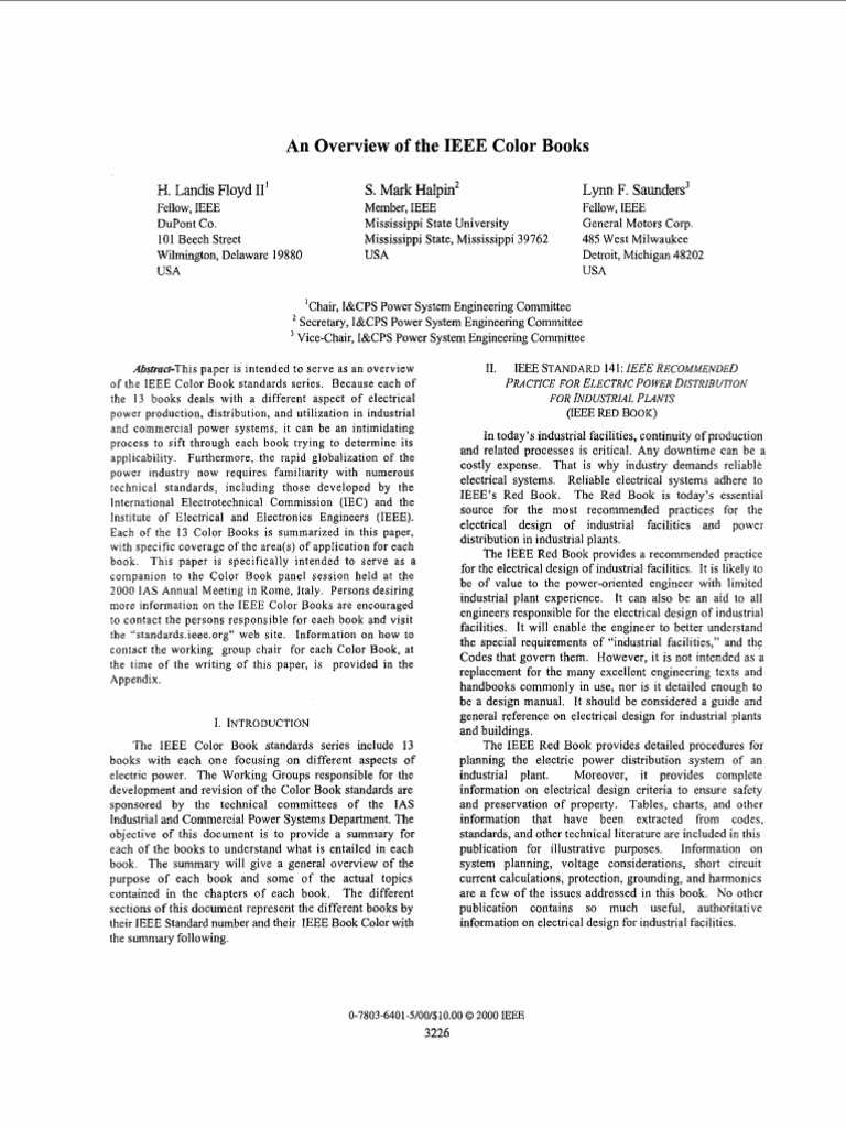 An Overview of The IEEE Color Books | PDF | Reliability Engineering ...