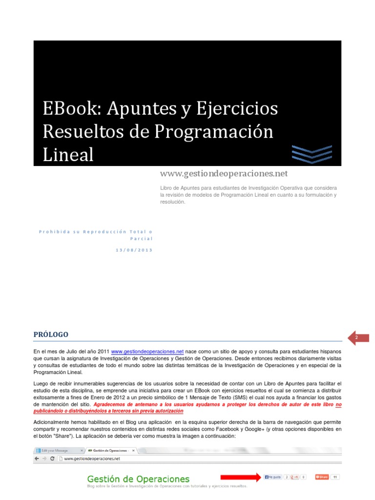 Ejemplos de Programación Lineal | PDF | Programación lineal | Enseñanza ...