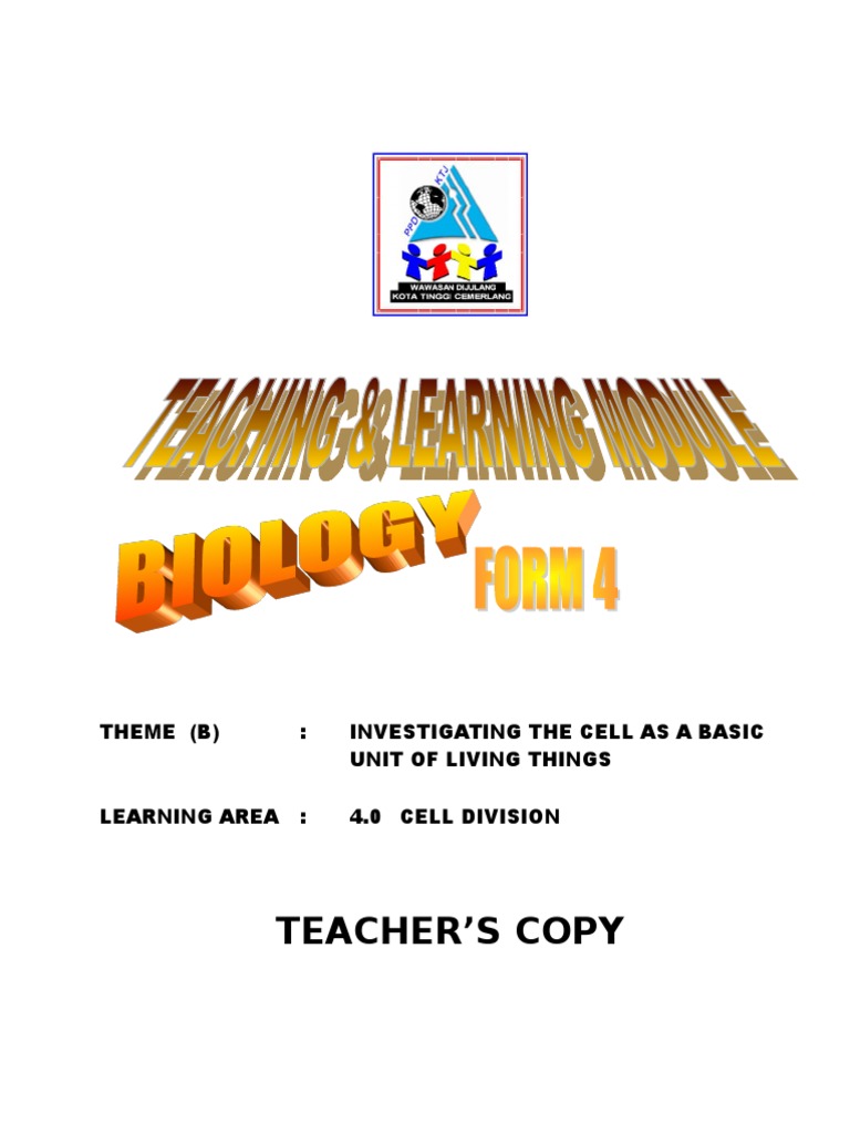 CELL DIVISION Form 4 SPM | PDF | Meiosis | Ploidy