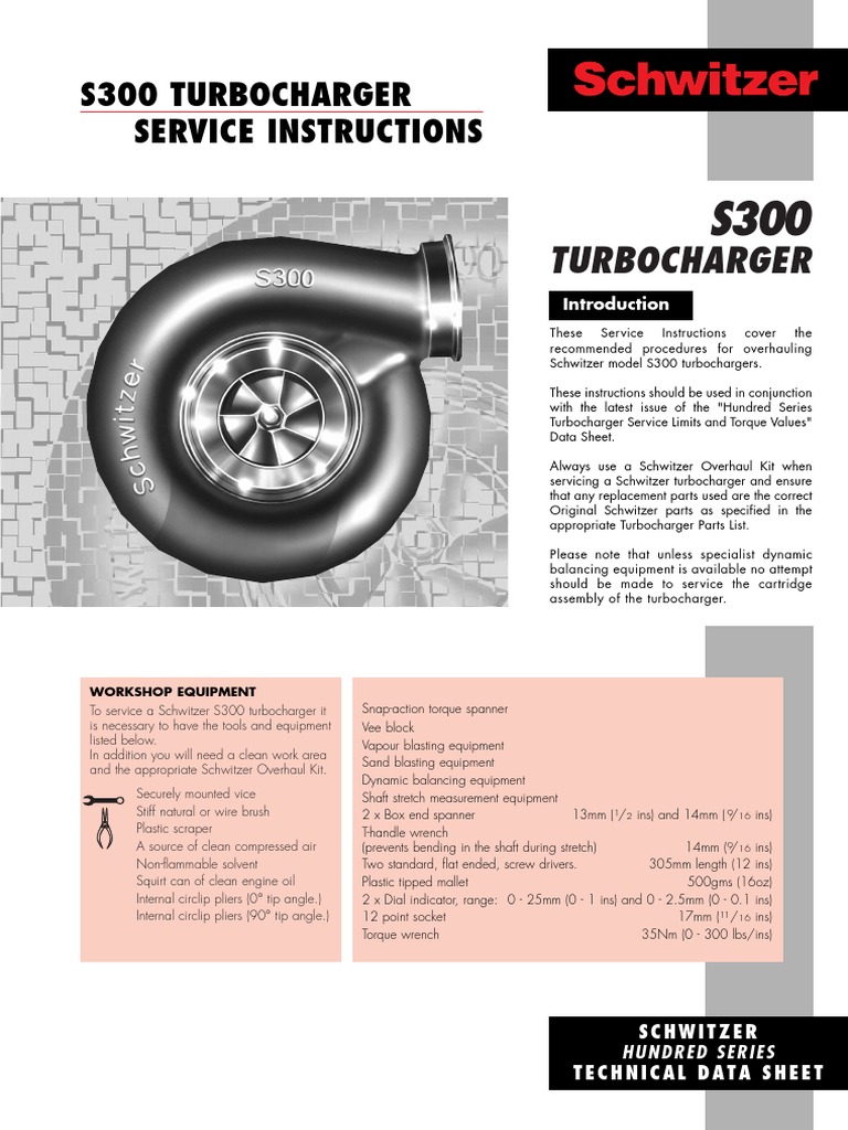 S300 | PDF | Bearing (Mechanical) | Turbocharger
