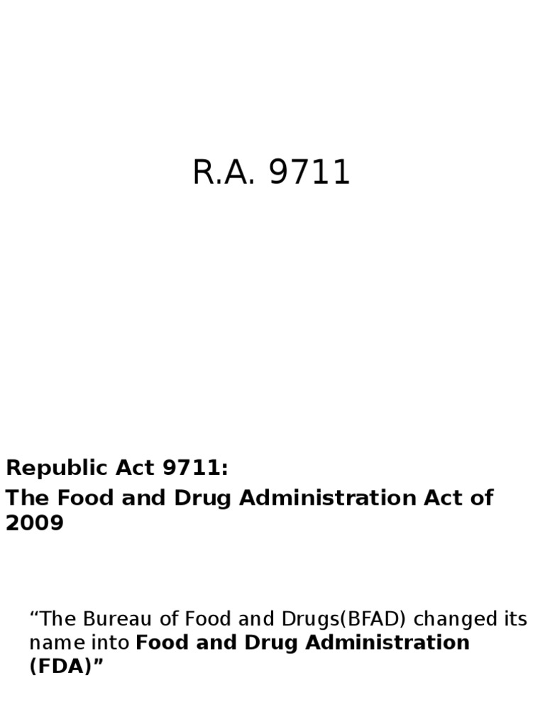 Ra 9711 | PDF | Food And Drug Administration | Pharmaceutical