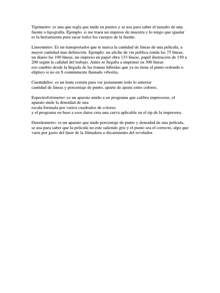 Tipómetro: Medición de Tipografías | PDF