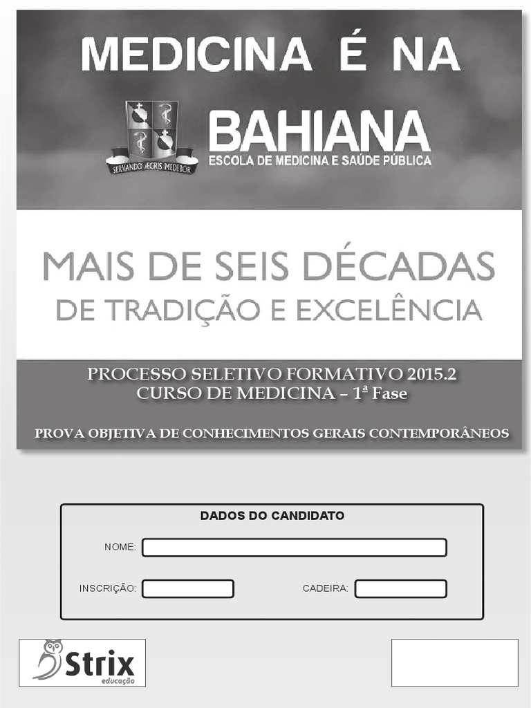 2015 2 EBMSP MED TIpo1 | PDF | Lente (ótica) | Sangue