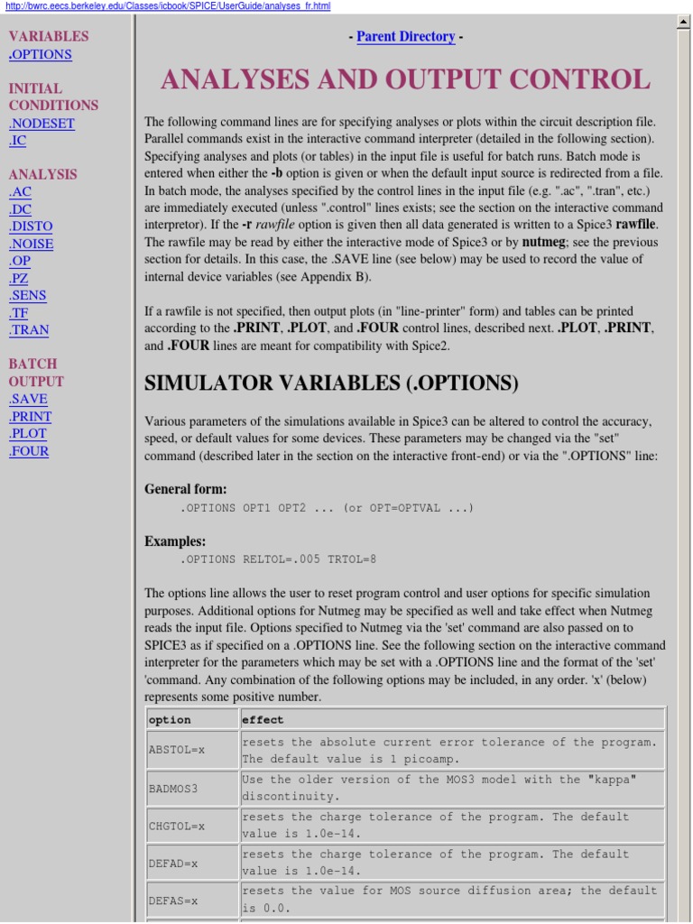 Spice Analyse Output | PDF | Spice | Computer Engineering