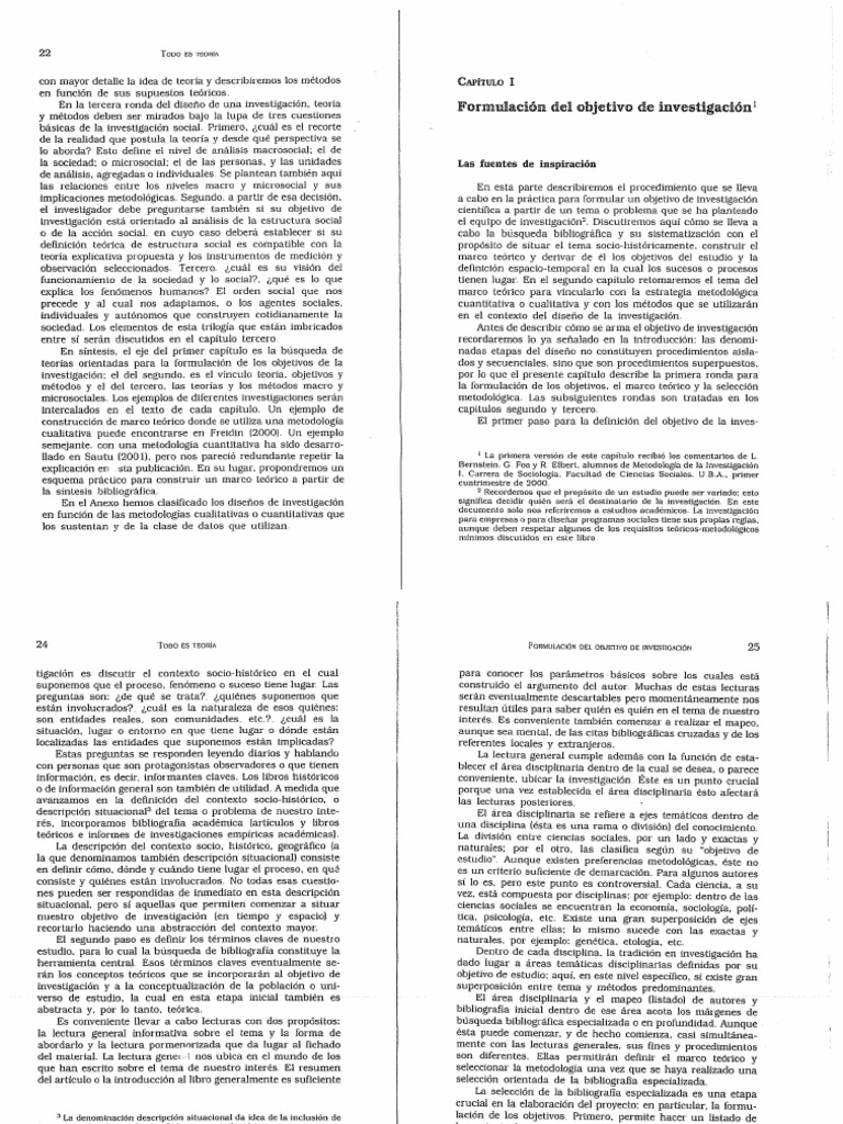 Todo Es Teoría de Ruth Sautu | PDF