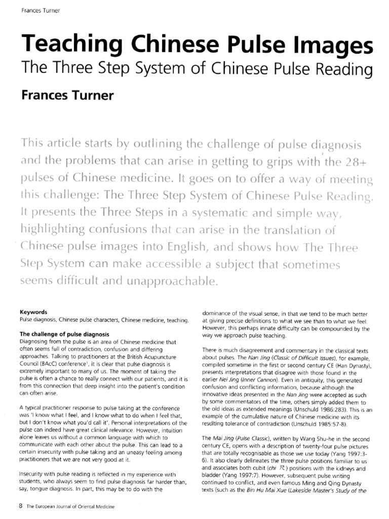 Teaching of Pulse Images | PDF