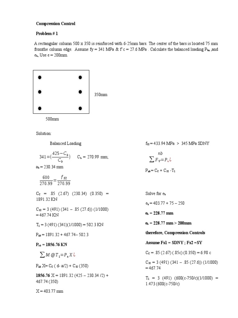 Compression Control | PDF | Equations | Solid Mechanics