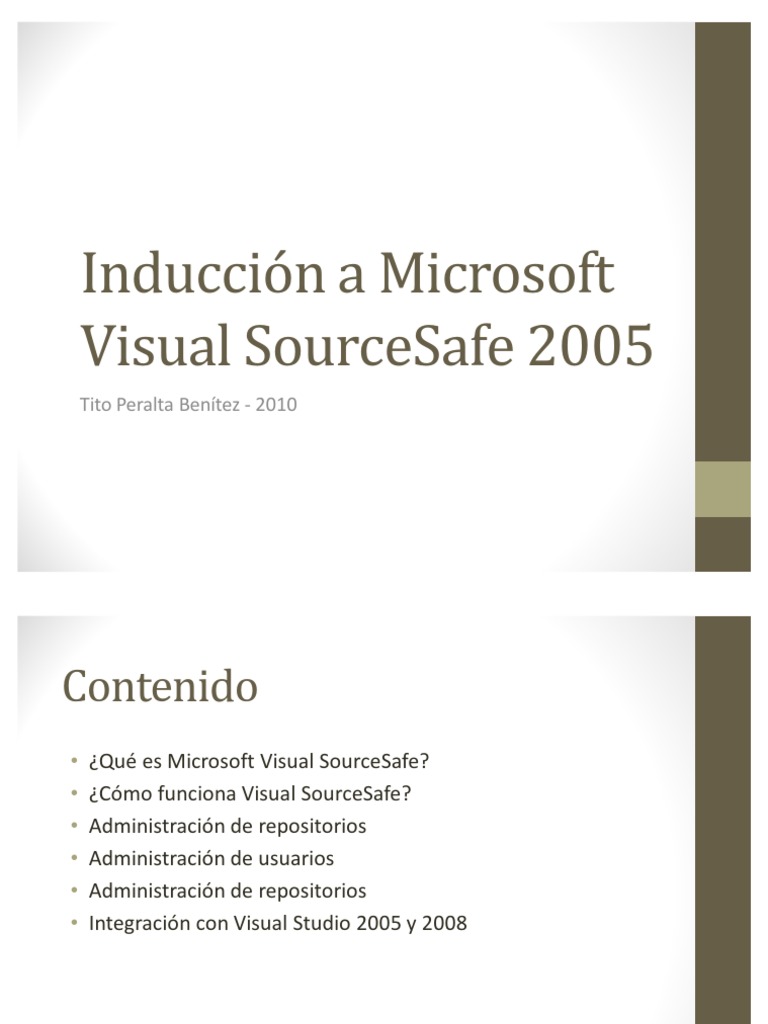 Induccion A Microsoft Visual SourceSafe 2005 | PDF