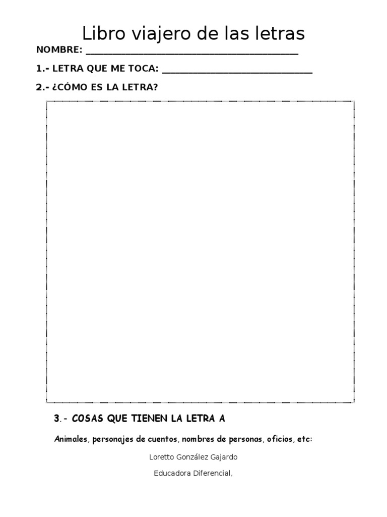 Libro Viajero de Las Letras para Mandar A Las Familias | PDF | Ajedrez ...