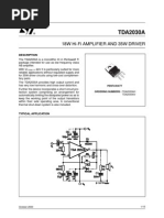 TDA2050 Datasheet | PDF | Amplifier | Resistor