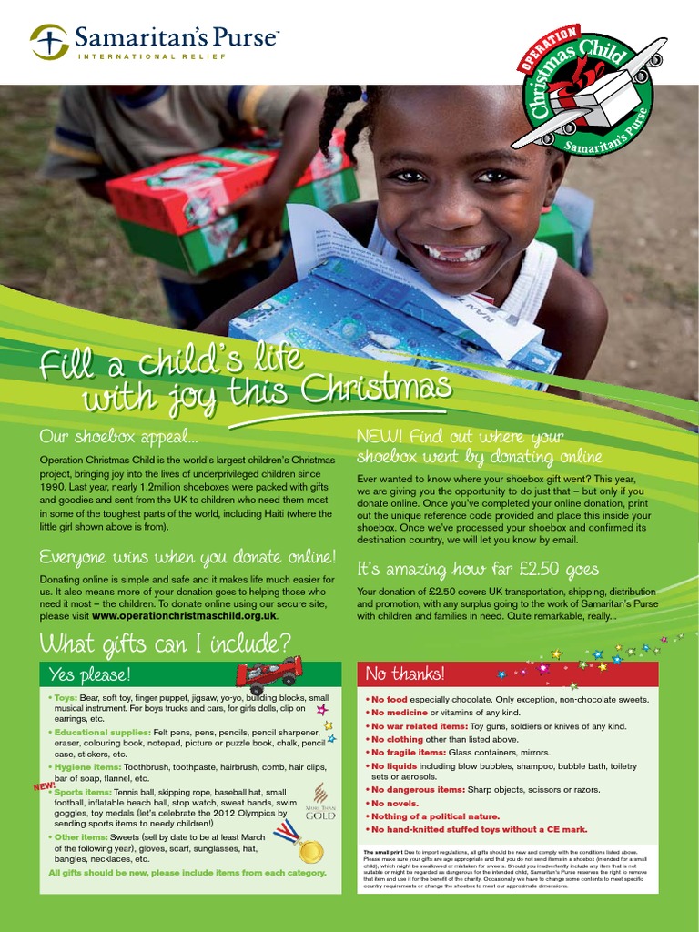 Operation Christmas Child | PDF | Toys