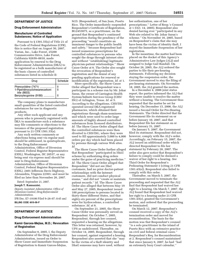 Notice: Registration Revocations, Restrictions, Denials, Reinstatements ...