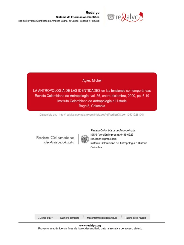 Antropologia de Las Identidades - Michel Agier | PDF