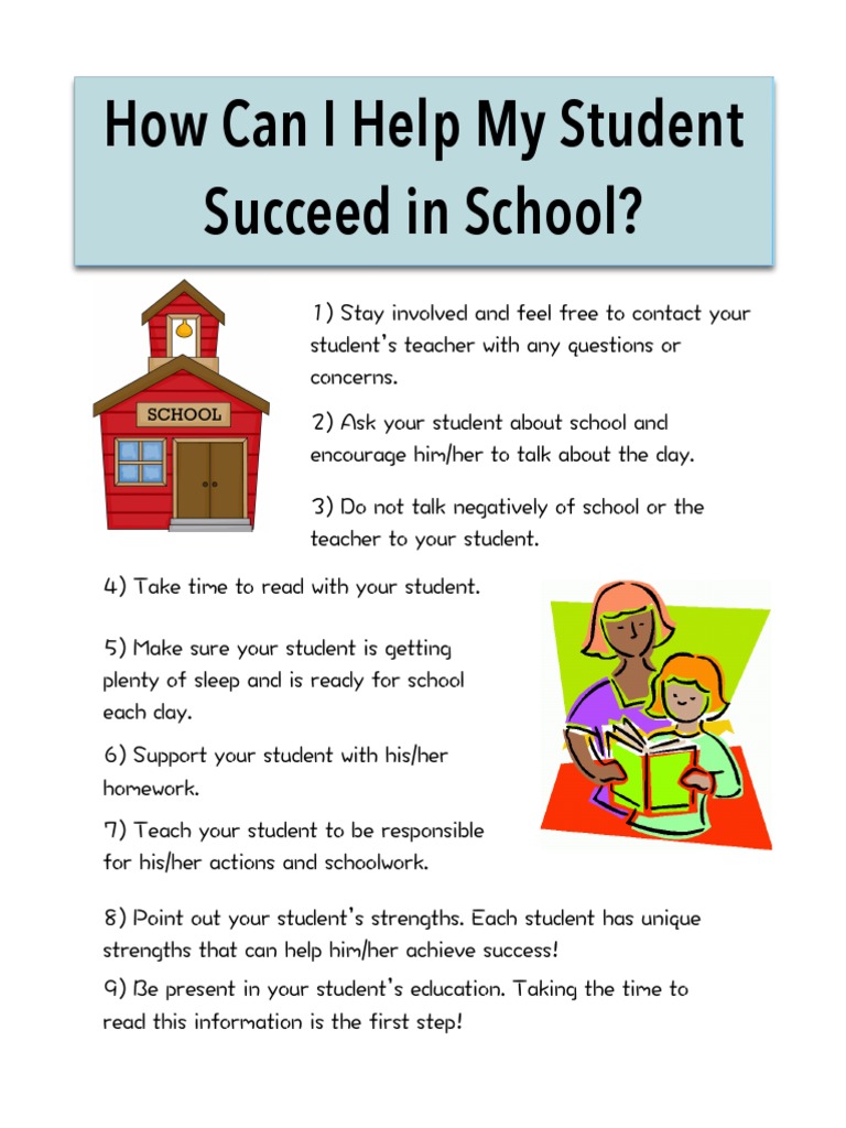 School Success Handout | PDF | Career & Growth | Wellness