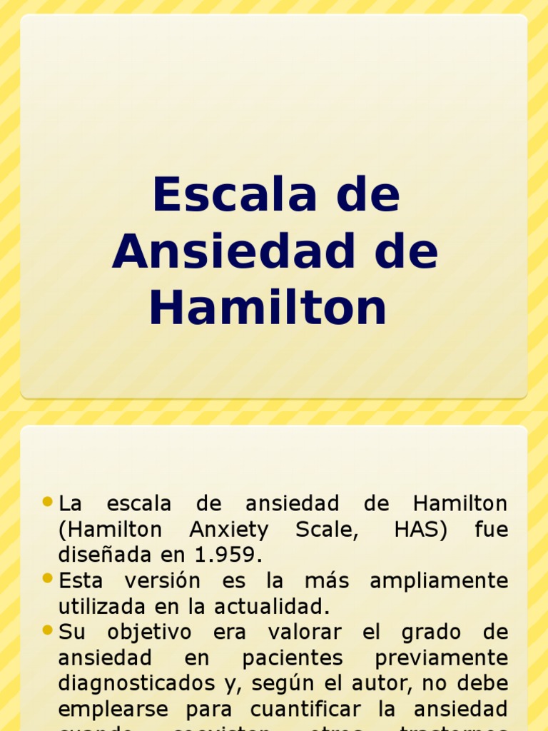 Escala de Ansiedad de Hamilton | PDF | Ansiedad | Validez (Estadísticas)