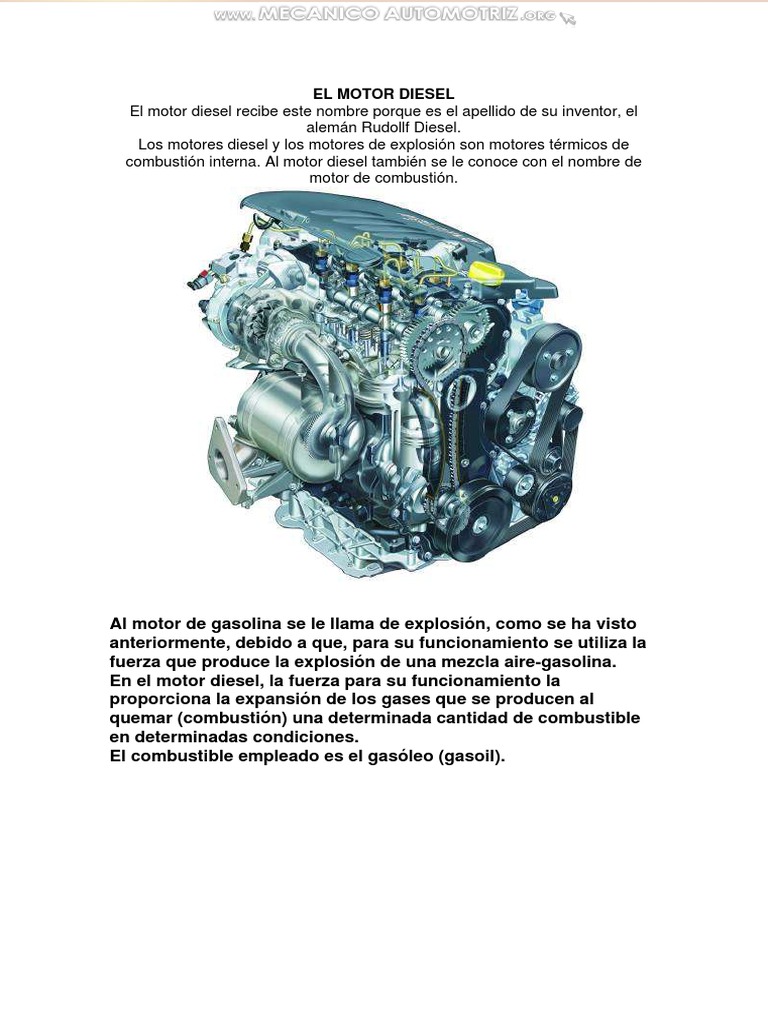 Manual Motor Diesel Historia Principios Partes Componentes ...