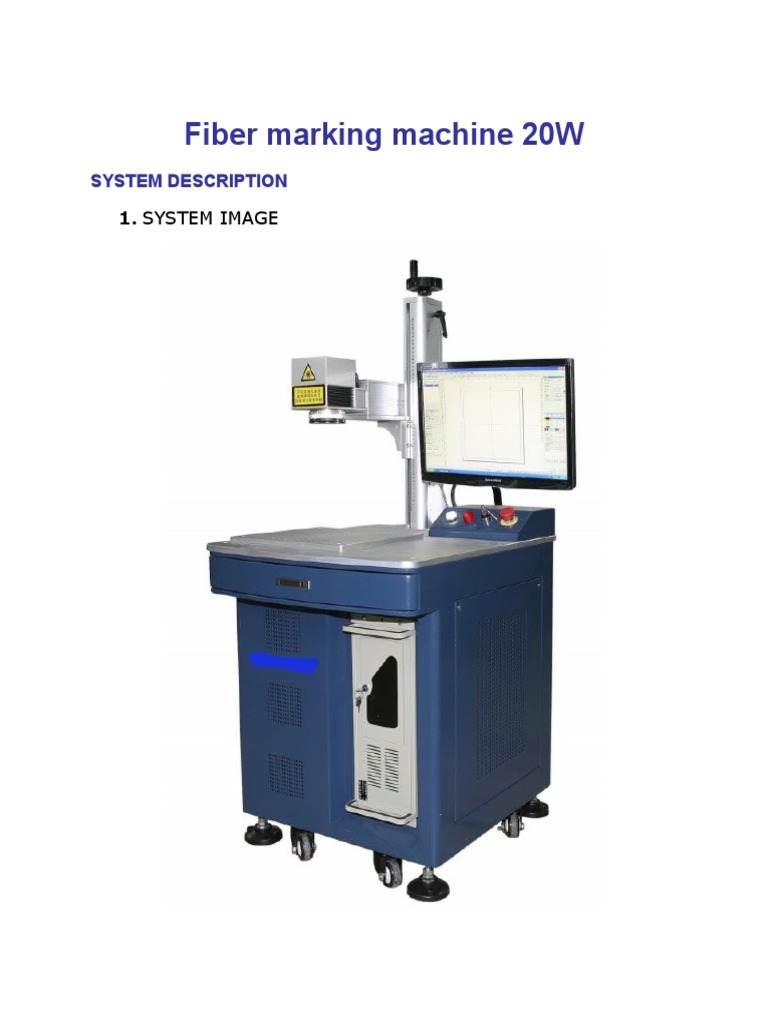 Fiber Marking Machine 20W | PDF | Laser | Purified Water