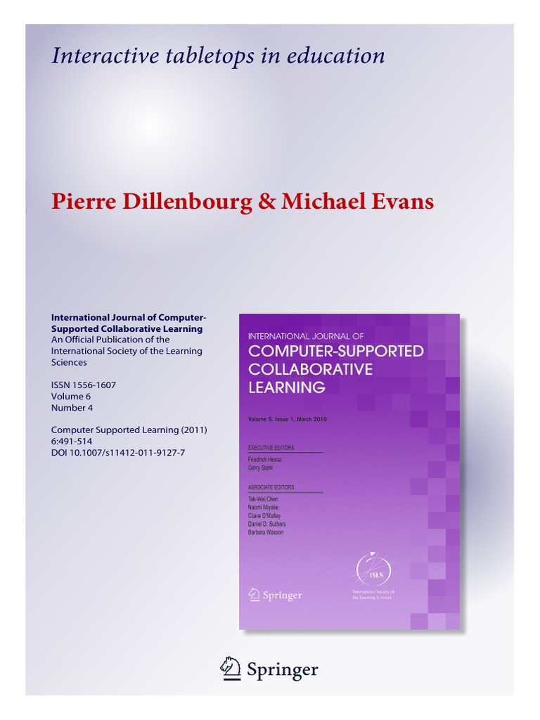 Interactive Tabletops in Education | PDF | Simulation | Graphical User Interfaces