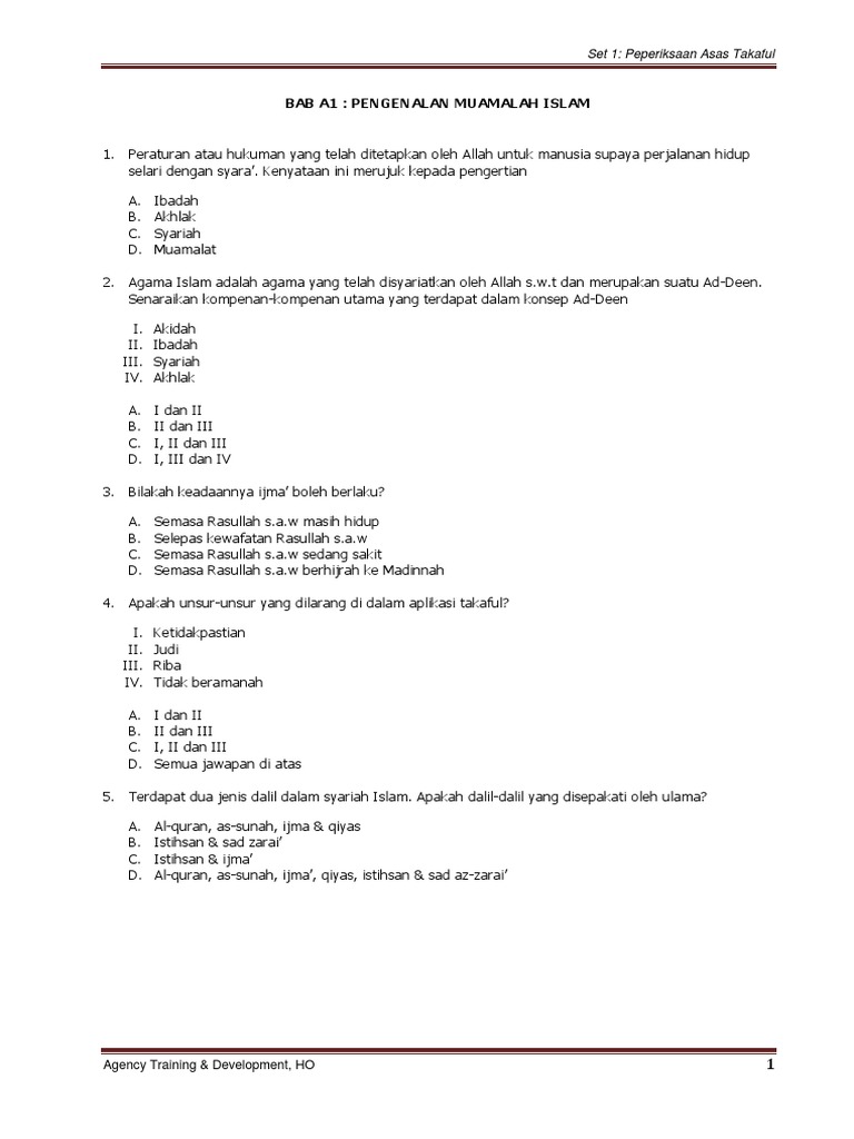 Soalan Contoh TBE Set1 | PDF