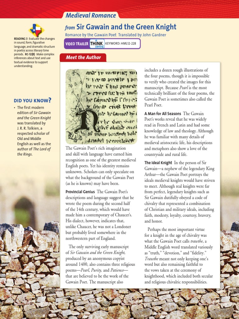 Gawain and Green Knight | PDF | Green Knight | Chivalry