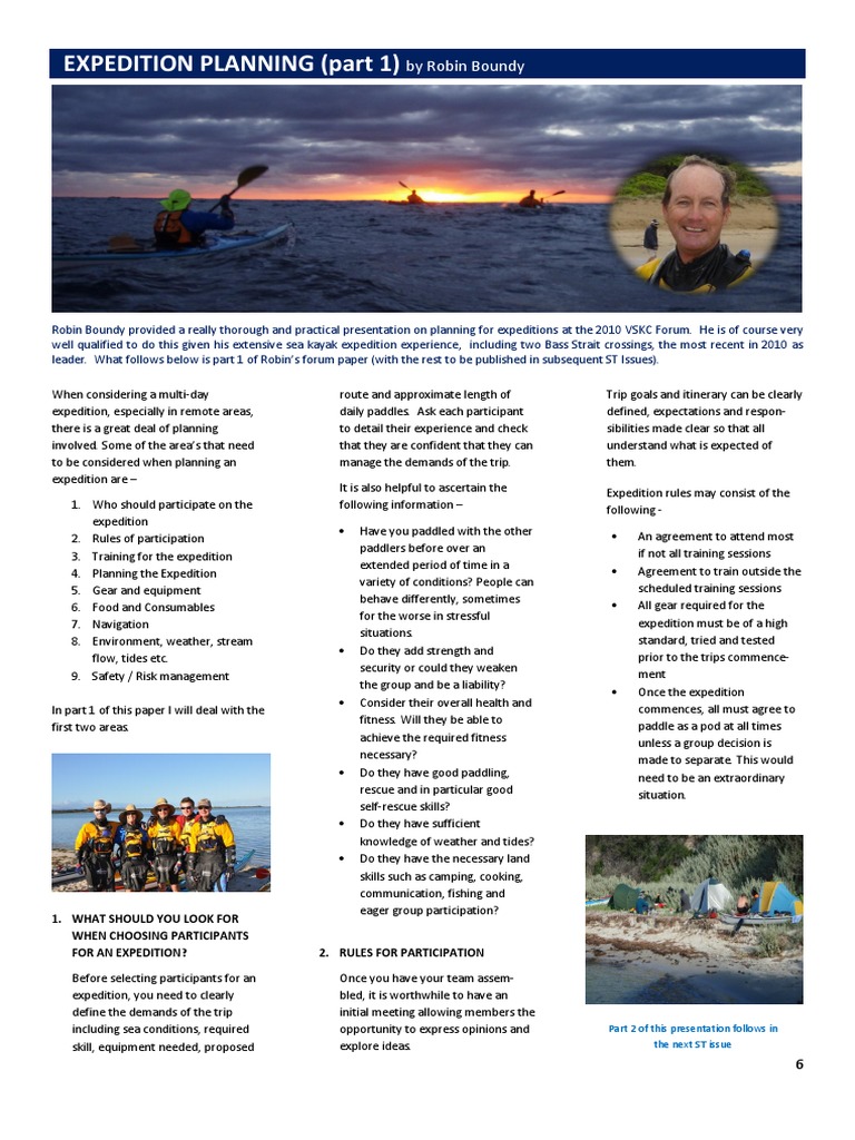 Planning for Success: Robin Boundy's Expert Guidance on Expedition ...