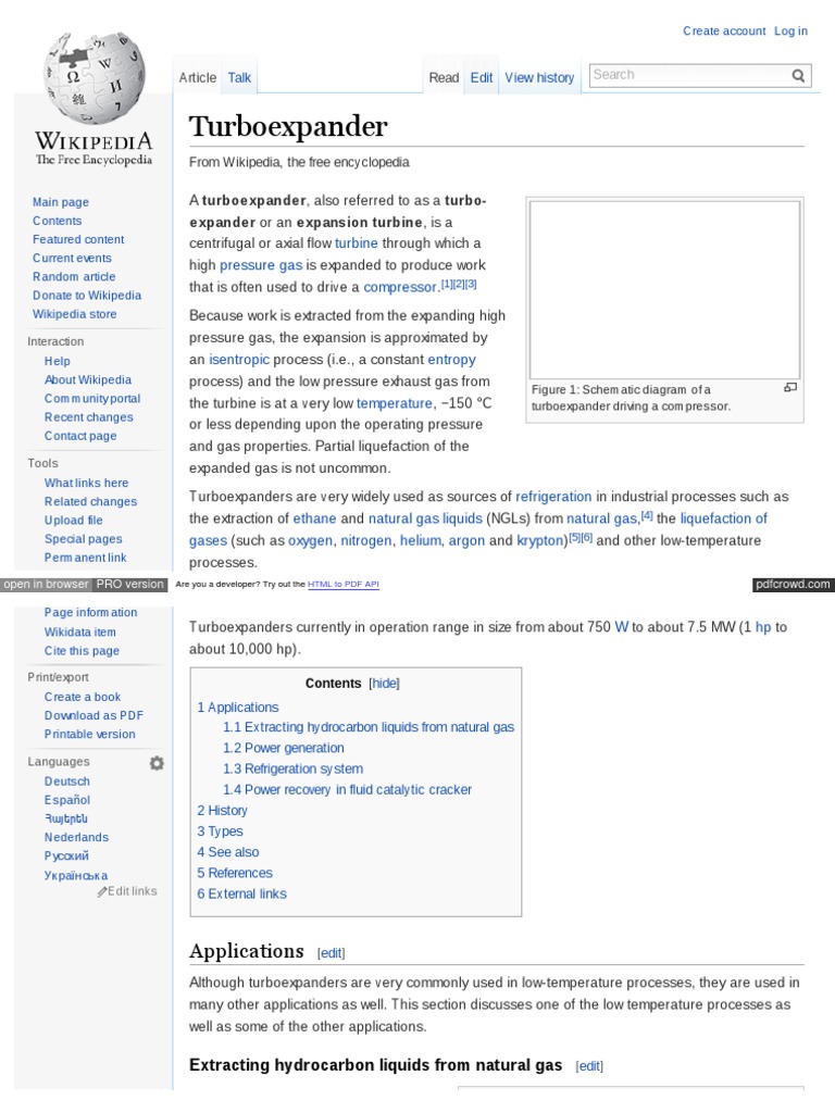 En Wikipedia Org Wiki Turboexpander PDF | PDF | Chemical Engineering ...