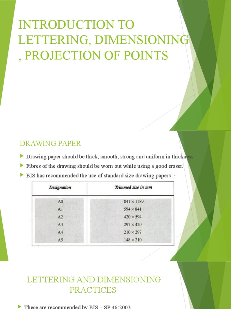 Introduction To Lettering, Dimensioning and Points | PDF | Letter Case ...