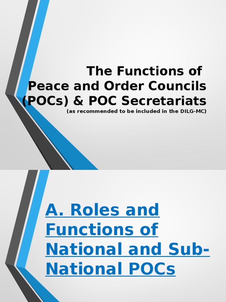 Presentation On POC and POC Secretariat Functions | PDF | Government
