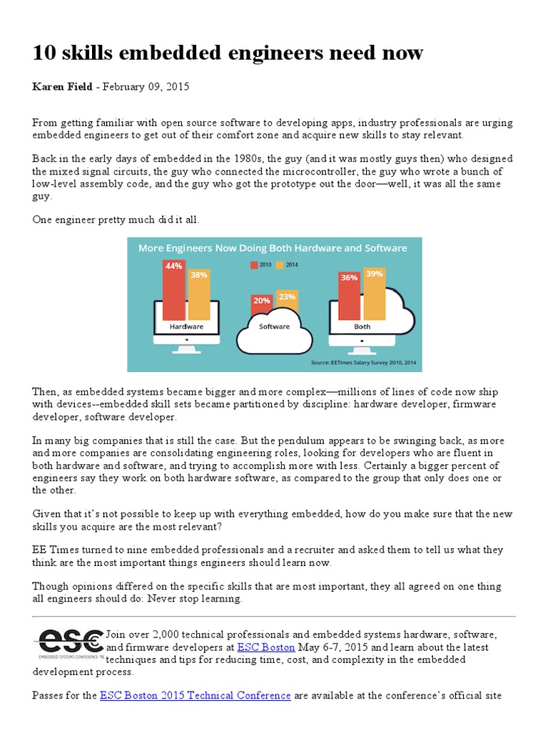 10 Skills Embedded Engineers Need Now | Embedded System | Operating System