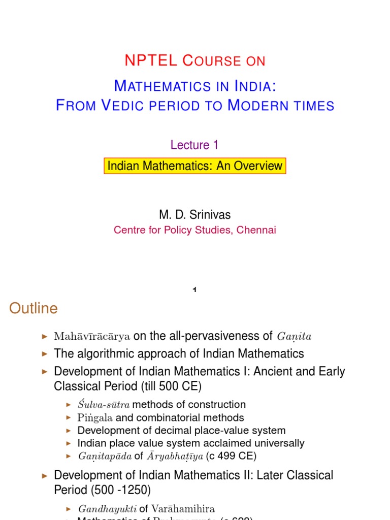 01 Overview (MDS) | PDF | Teaching Mathematics | Pi