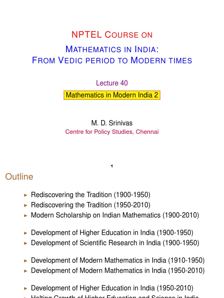 40 Modern India II (MDS) | PDF | Teaching Mathematics | Science