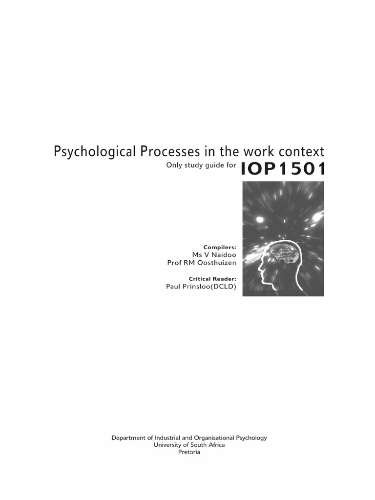 IOP 1501 Study Guide | PDF | Industrial And Organizational Psychology ...
