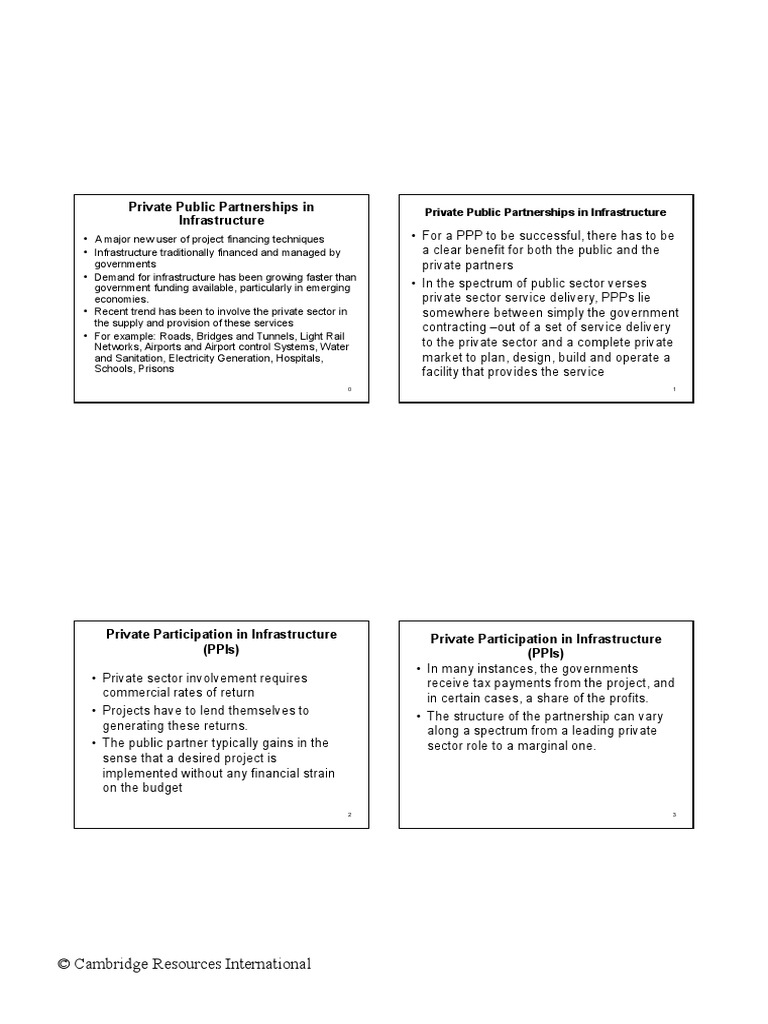 PPP1 | PDF | Public–Private Partnership | Infrastructure