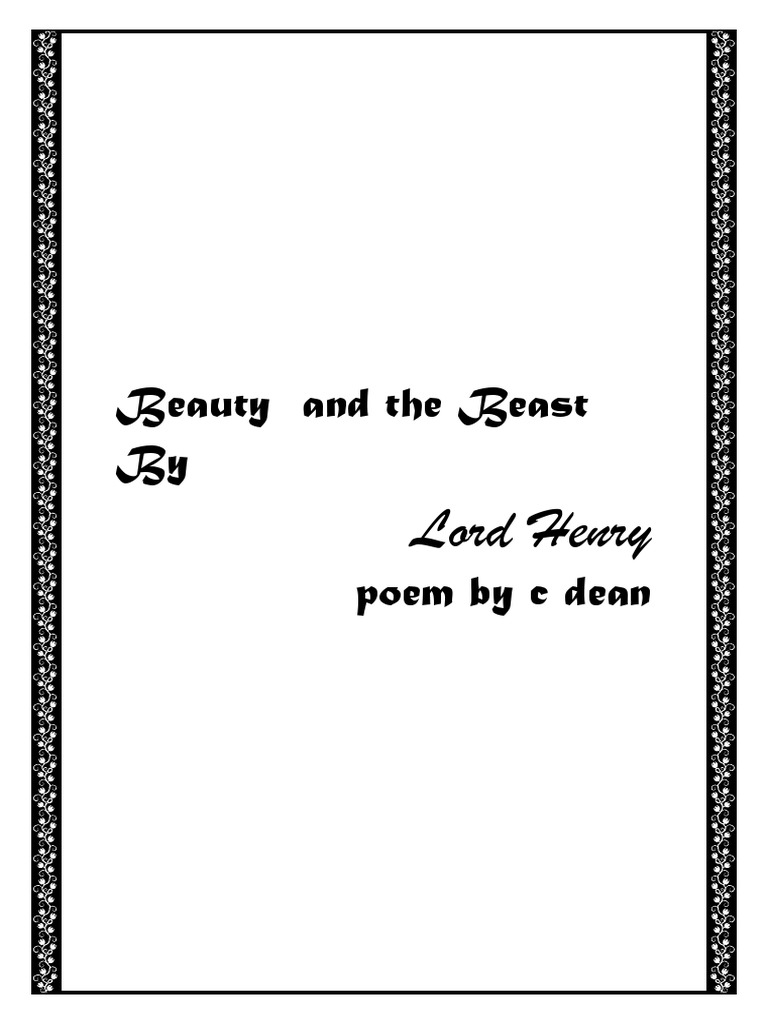 Beauty and The Beast-Erotic Poetry | PDF | Nature