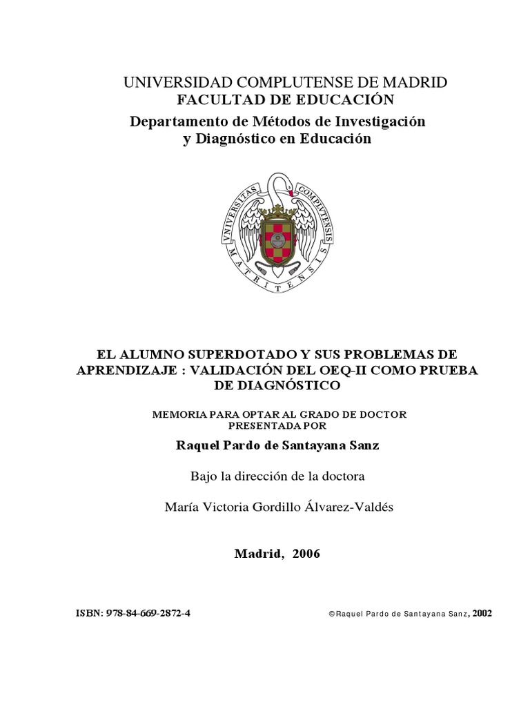 AACC Problemas Aprendizaje Raquel Pardo Santayana | Dotamiento intelectual | Adultos