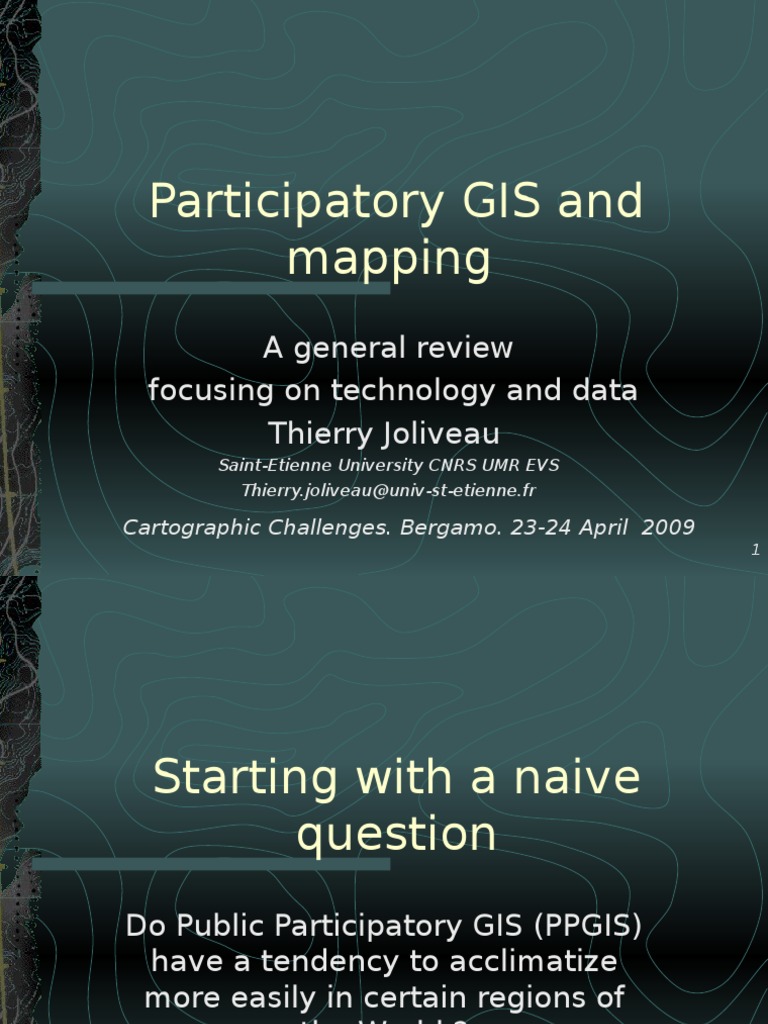 Participatory GIS: Global Trends & French Context | PDF | Geographic ...