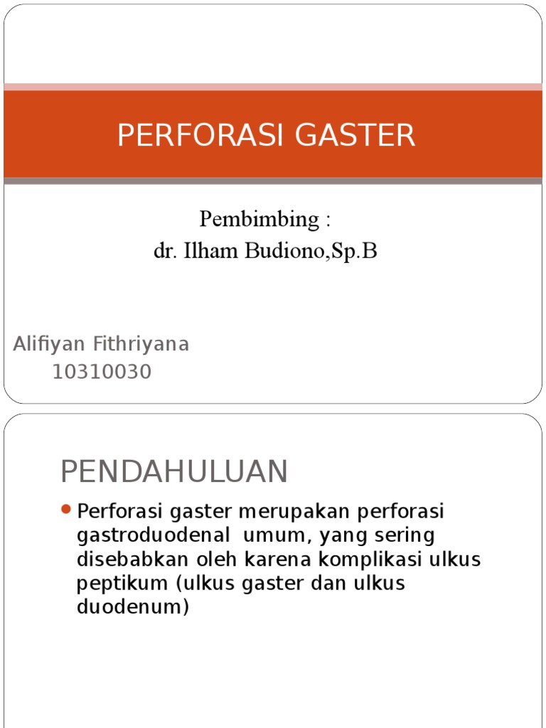Perforasi Gaster Ali | PDF