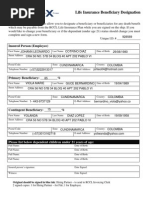 Payable-On-Death - POD - Beneficiary (Ies) Designation - Change Form ...