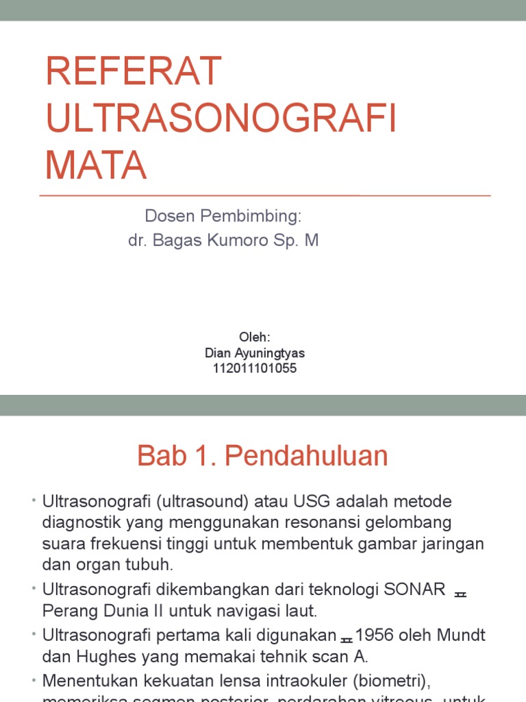 Referat USG Mata | PDF