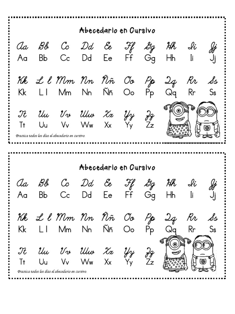 Abecedario en Cursivo | PDF | Artes del Lenguaje y Comunicación