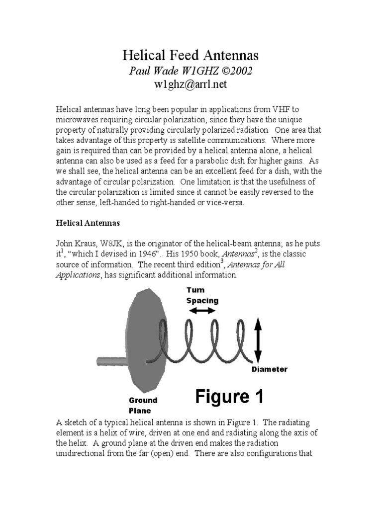 Helical Feed Antennas Design | PDF