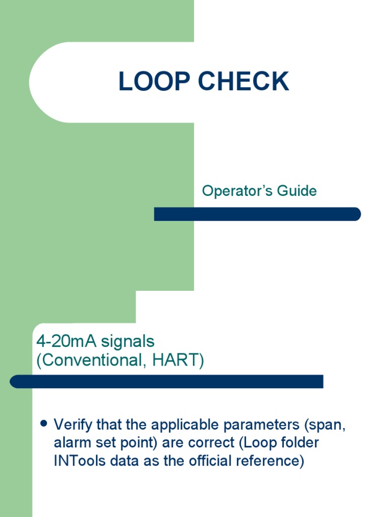 Loop Check: Operator's Guide | PDF | Information Age | Computing