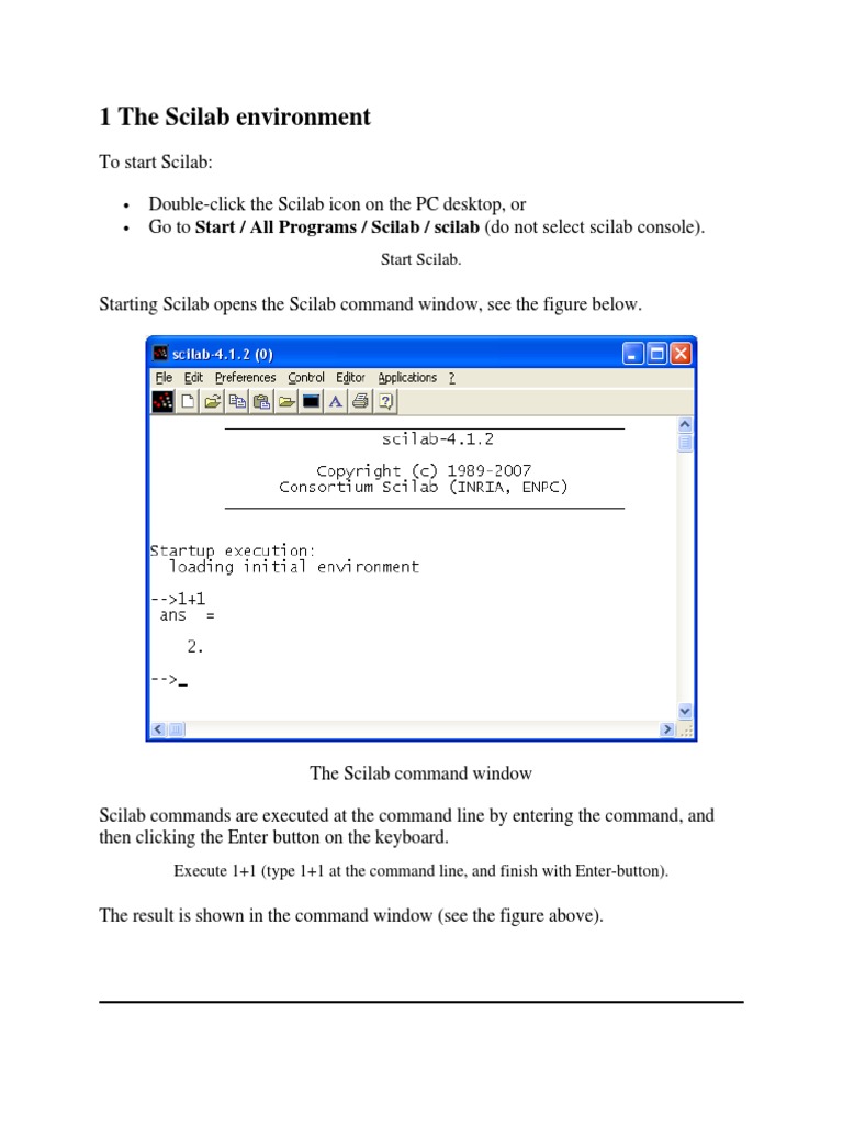Scilab Basics Pdf Matrix Mathematics Array Data Structure 0140