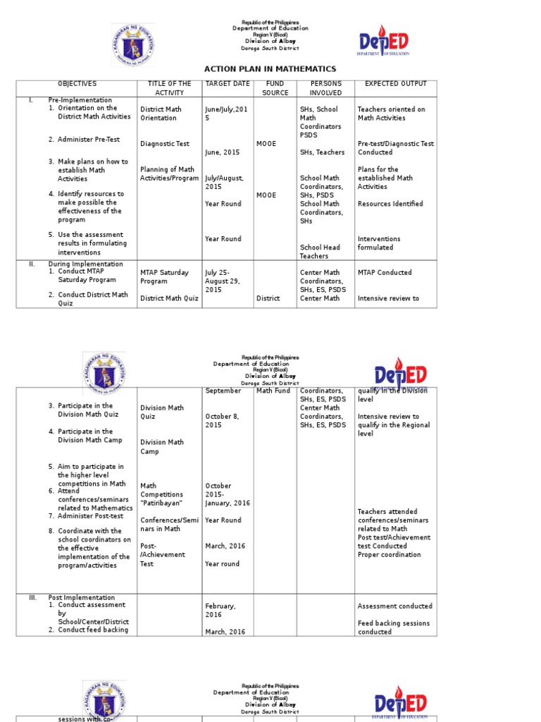 action-plan-in-mathematics