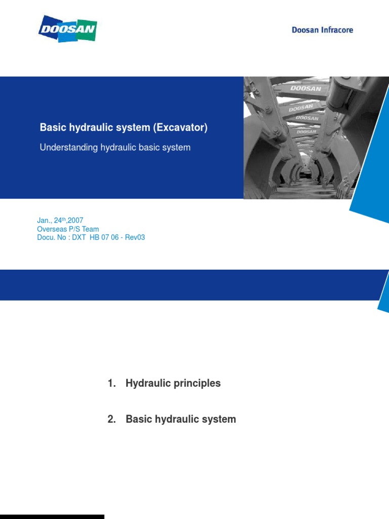 (Oto-Hui - Com) Doosan Hydraulic Basic | PDF | Valve | Pump