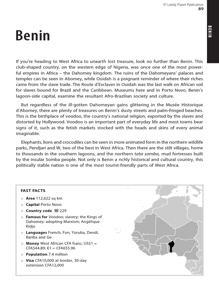 A Comprehensive Overview Of The History Culture And Sights Of Benin